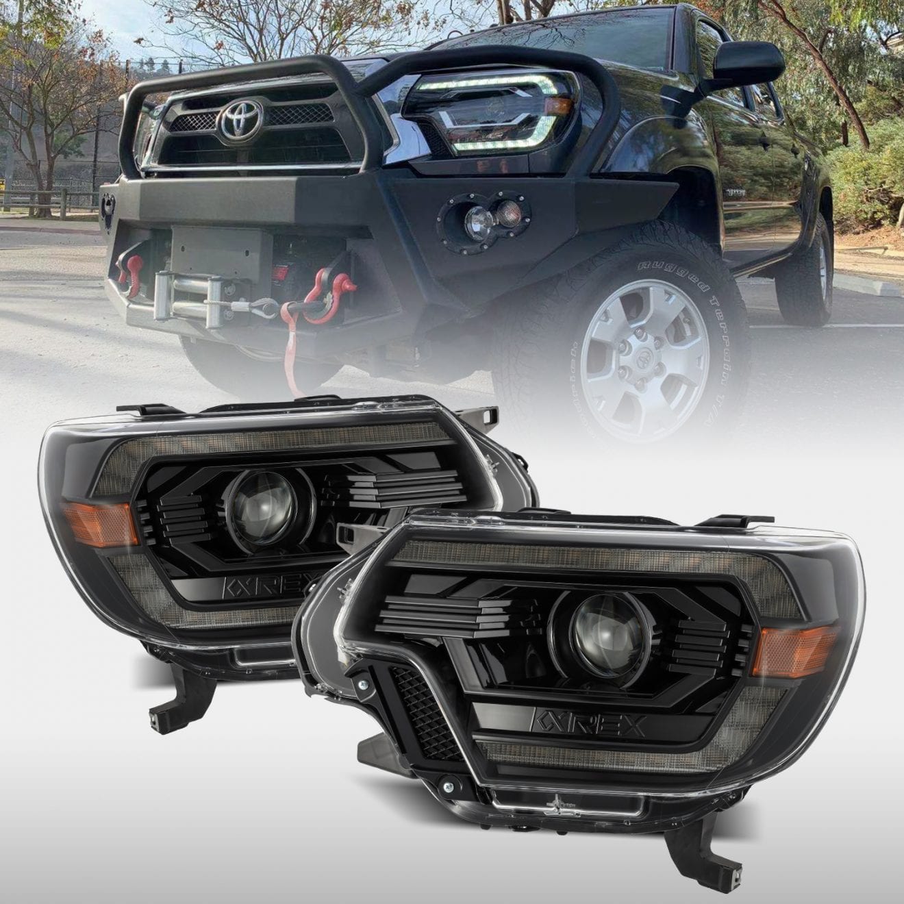 Alpharex Luxx-Series 12-15 Toyota Tacoma Projector Headlights ...