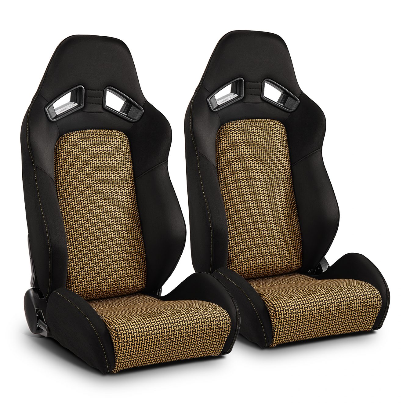ModifyStreet Dark Knight Series Universal PVC Reclinable Racing Seats ...