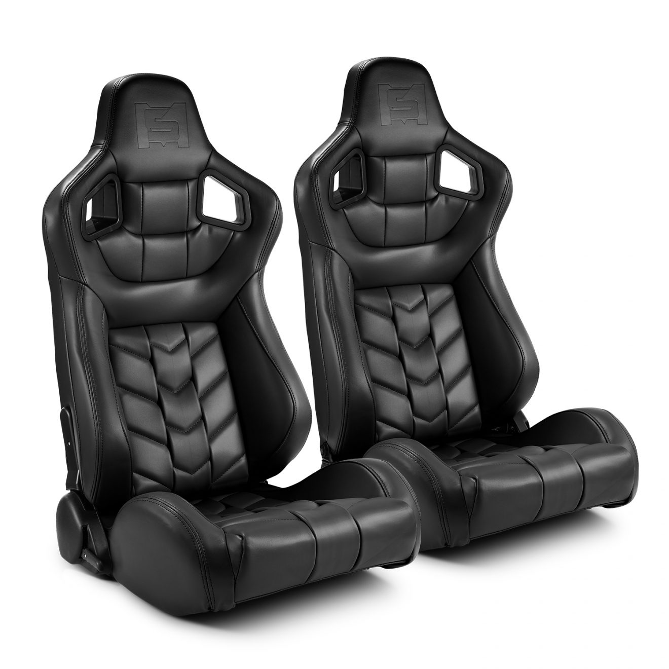 Dark Knight Series Universal PVC Reclinable Racing Seats (Pair ...