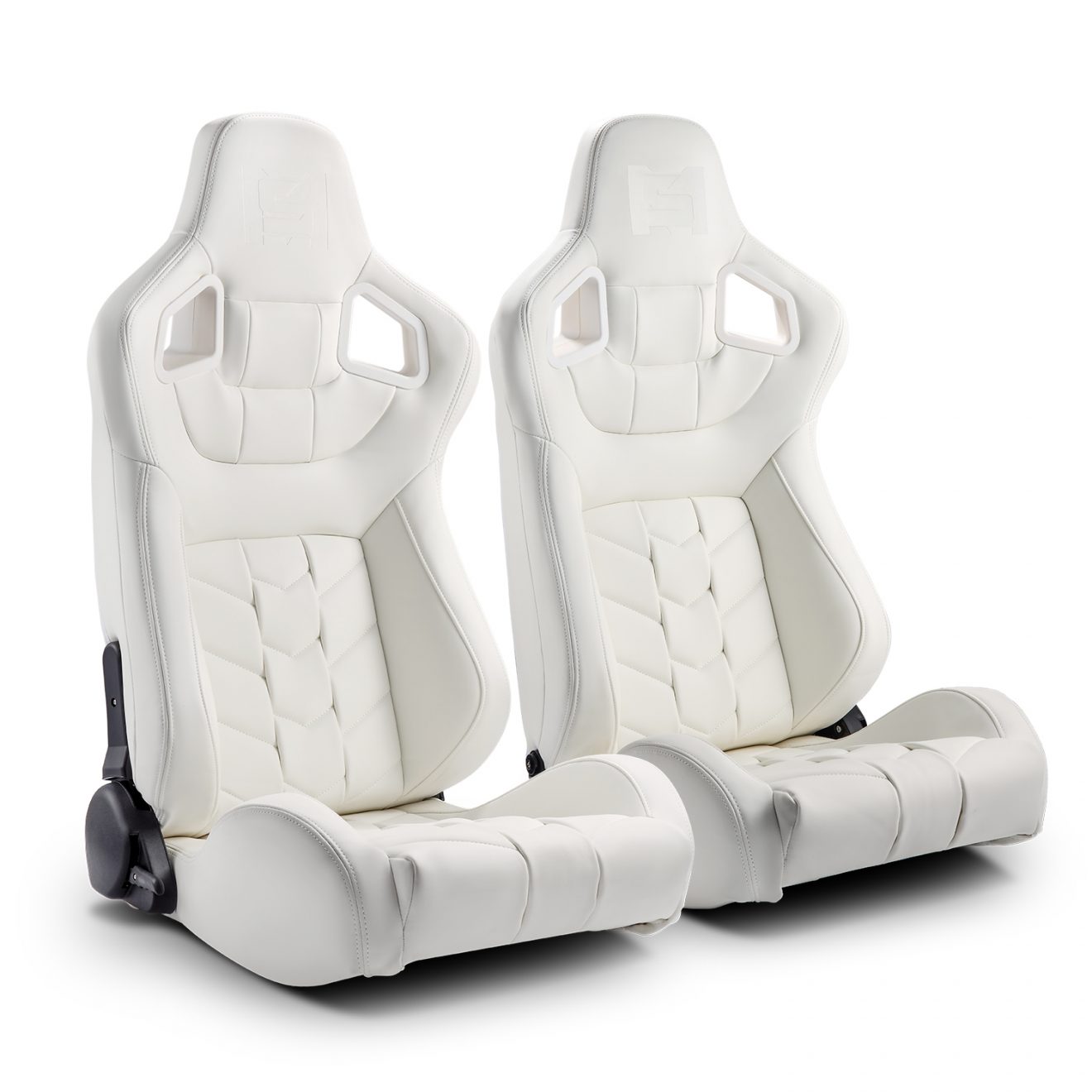 ModifyStreet Dark Knight Series Universal PVC Reclinable Racing Seats ...