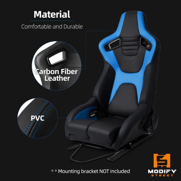 Modiftystreet Venom-Series PVC Racing Seats (Black+Blue) – ModifyStreet