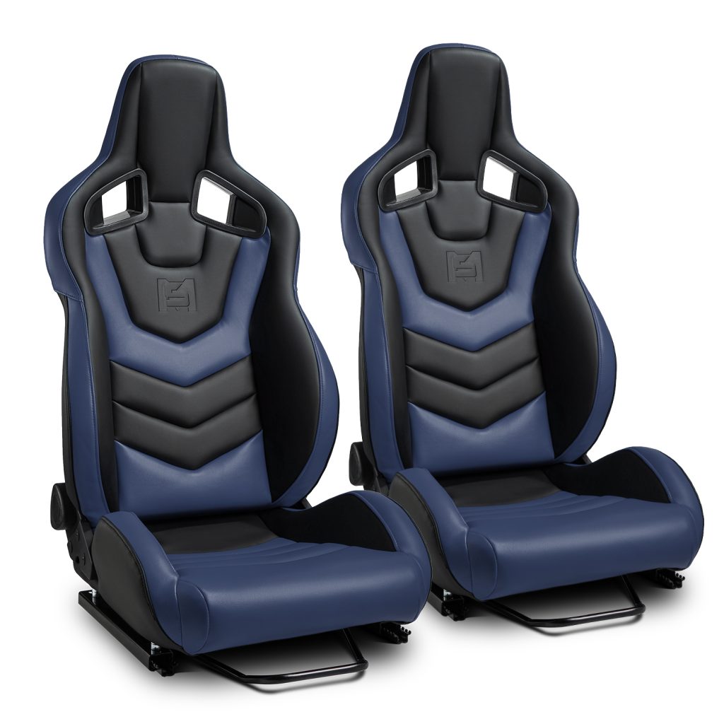 Modiftystreet EVO-Series PVC+FiberGlass Back Reclinable Racing Seats ...