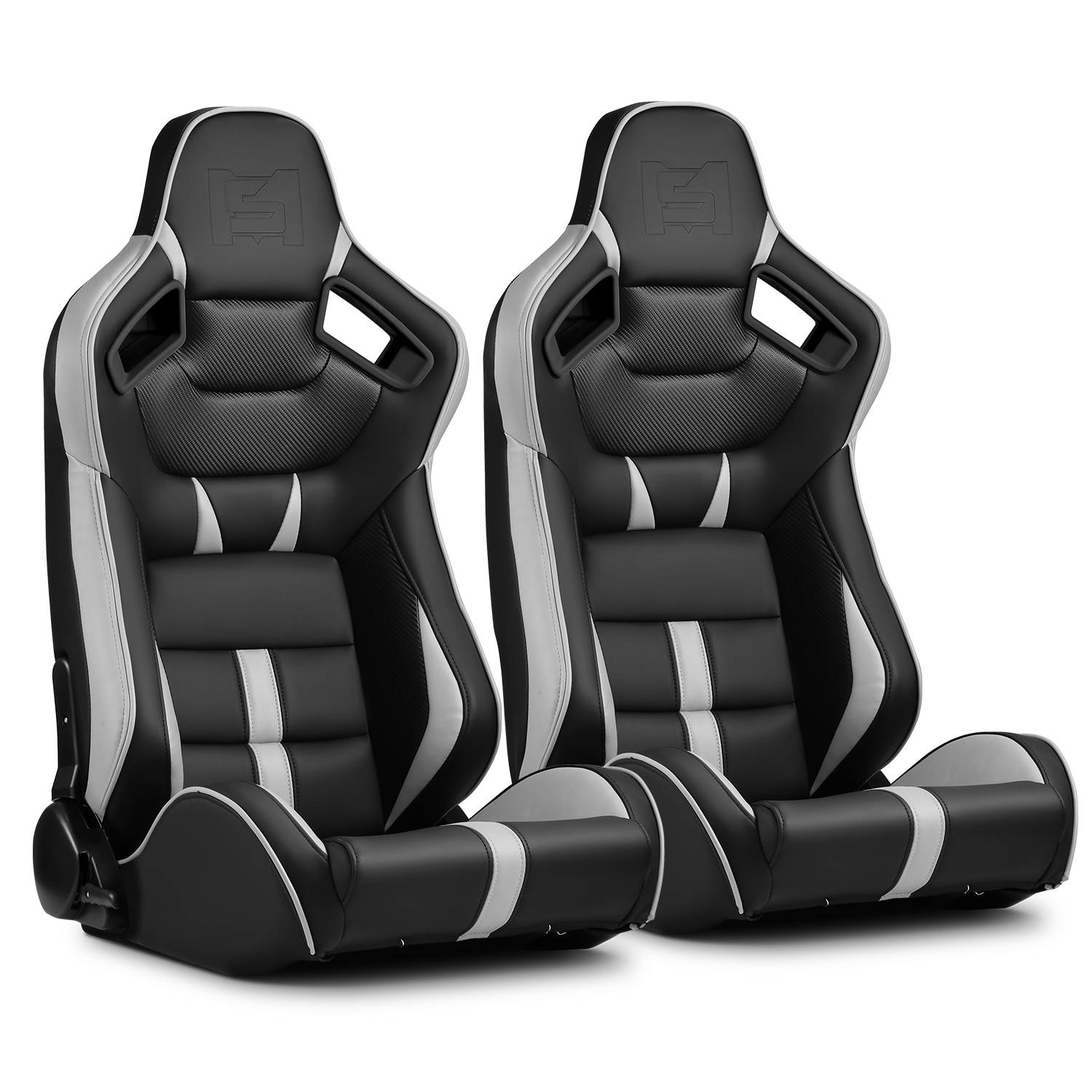 Viper Series Universal PVC Reclinable Racing Seats (Pair) | ModifyStreet