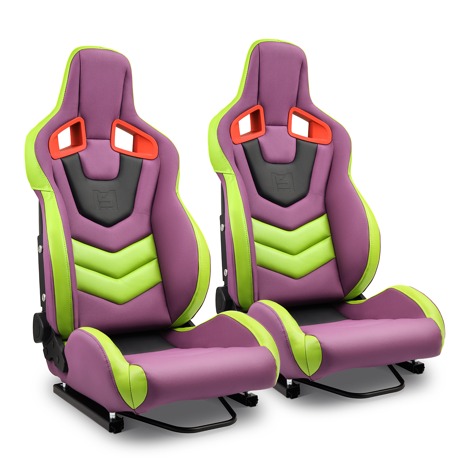 ModifyStreet Viper Series Universal PVC Reclinable Racing Seats Pair ...